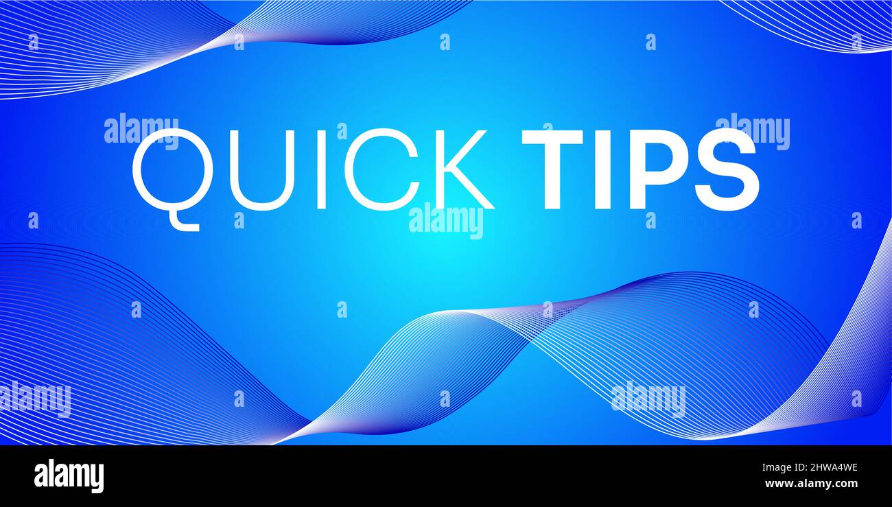 Quick tips with abstract background - Vector editable template Stock ...