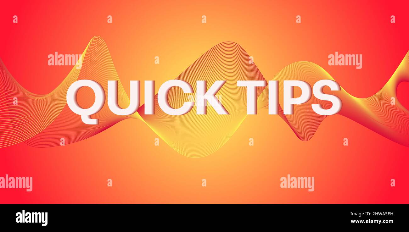 Quick tips with abstract background - Vector editable template Stock ...