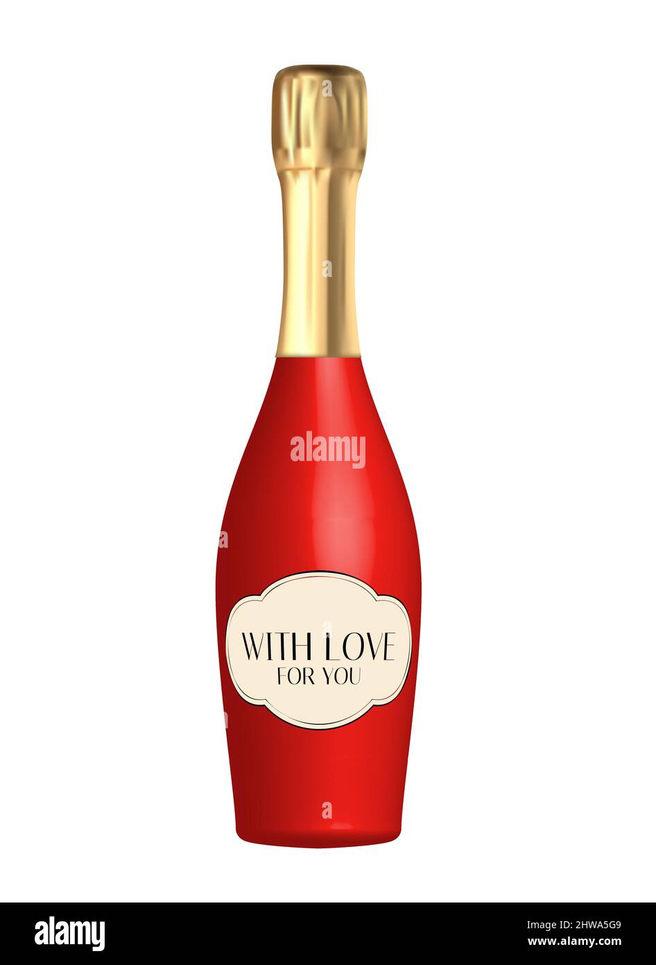 Realistic 3d champagne red hi-res stock photography and images - Alamy