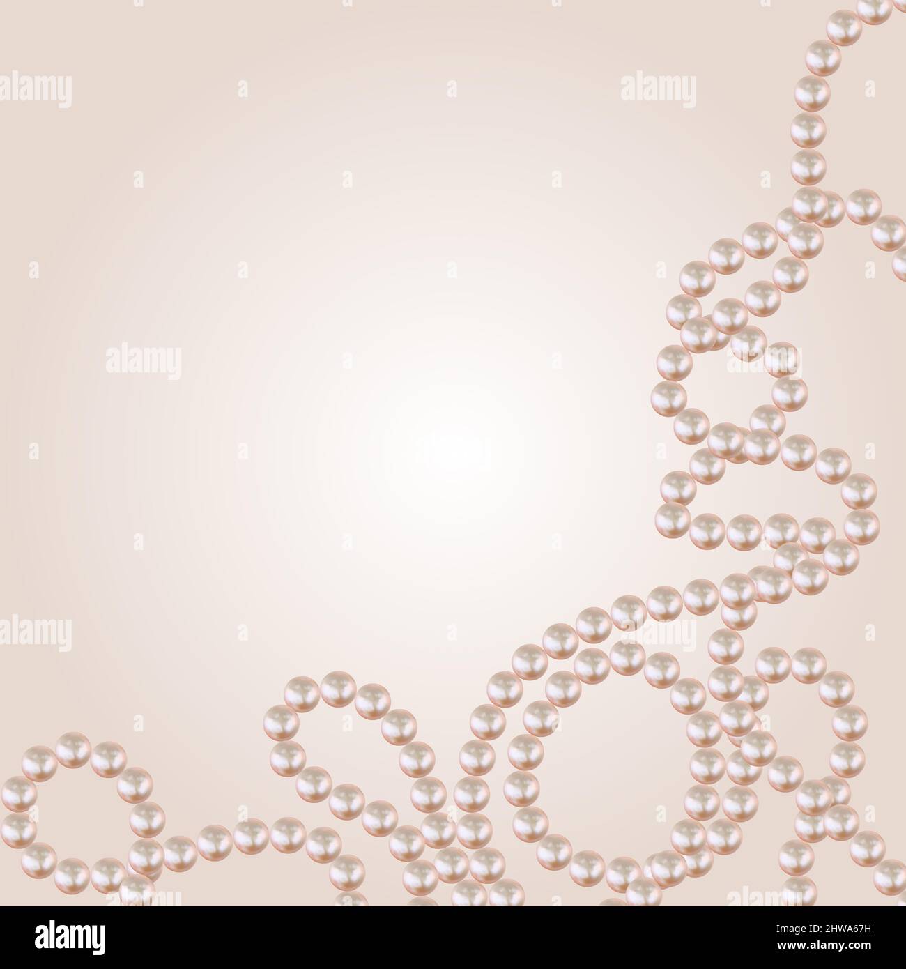 Abstract pastel string of pearls background. Illustration Stock Photo ...
