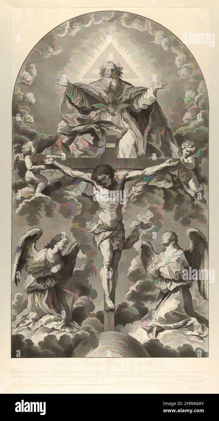 Art inspired by Drawings and Prints, Print, The Holy Trinity; Christ on ...