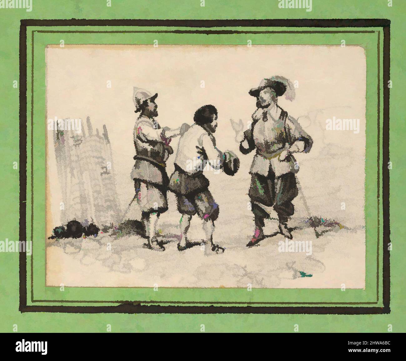 Art inspired by Drawings and Prints, Print, Three men arguing, Artist ...