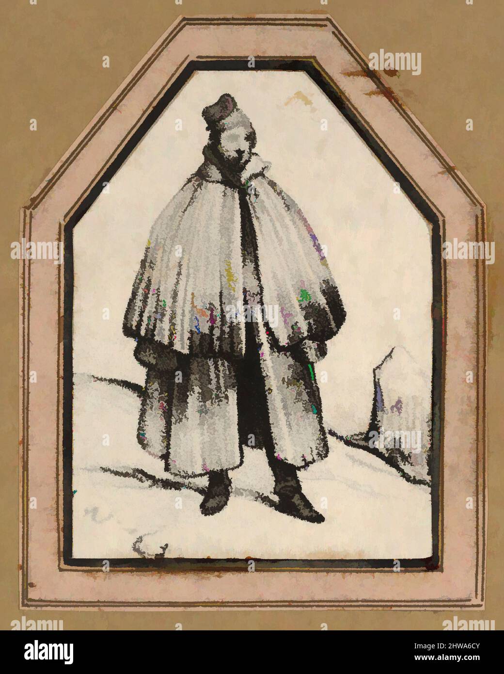 Art inspired by Drawings and Prints, Print, Man wearing a cape, Artist ...