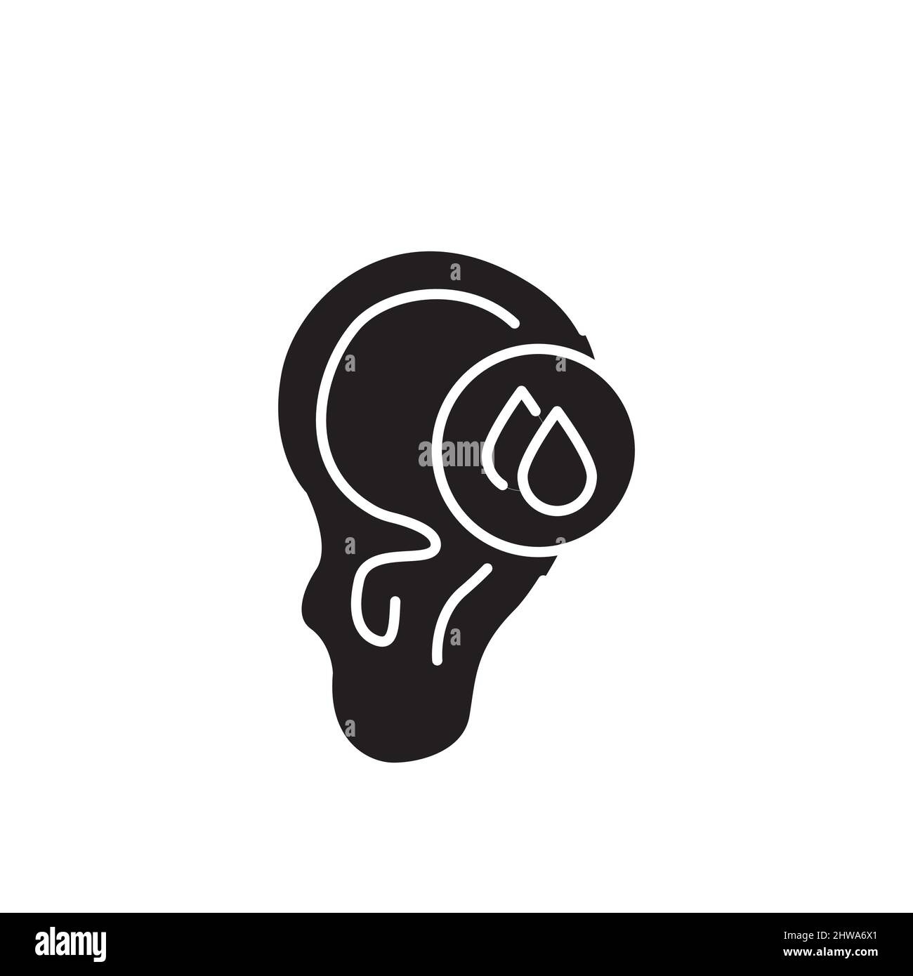 Ear bleeding color line icon. Human diseases. Pictogram for web page ...