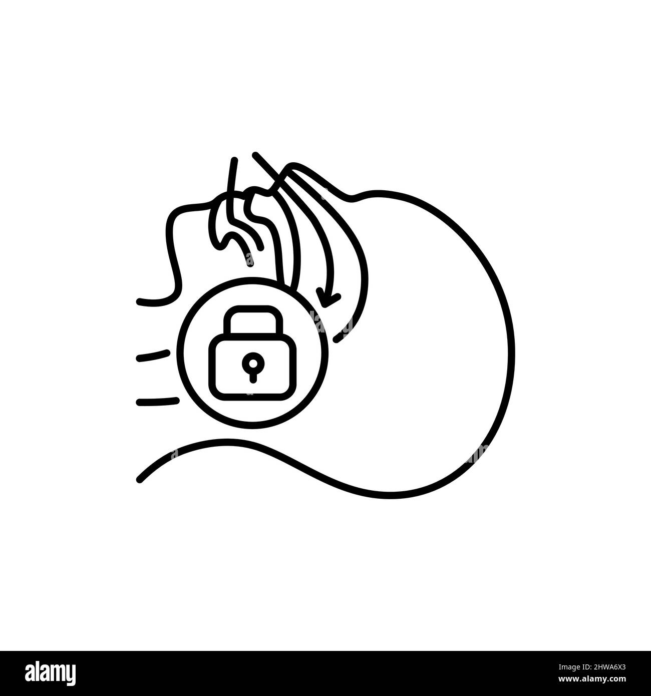 Sleep Apnea color line icon. Human diseases. Pictogram for web page ...