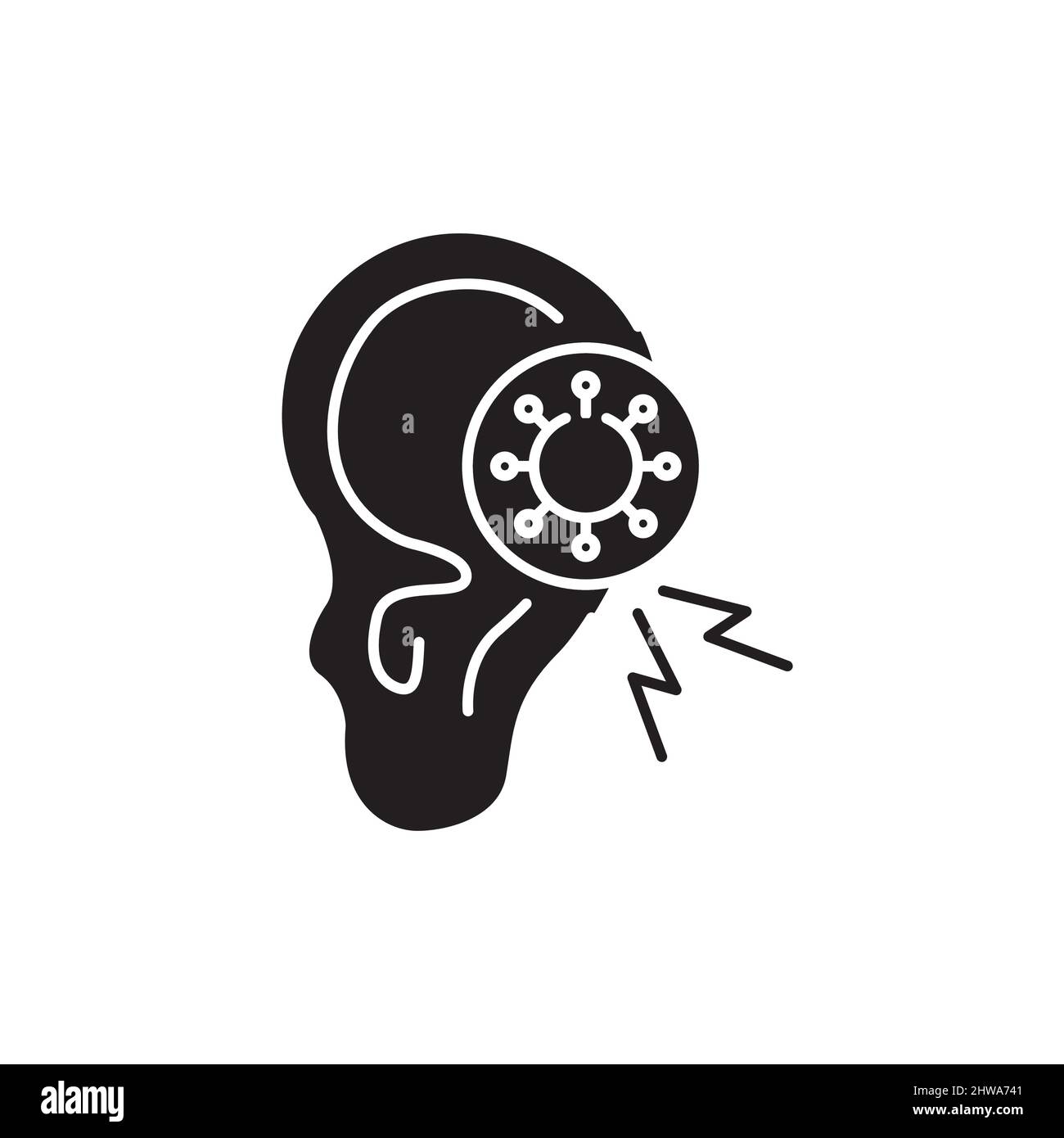 Ear infection color line icon. Human diseases. Pictogram for web page ...