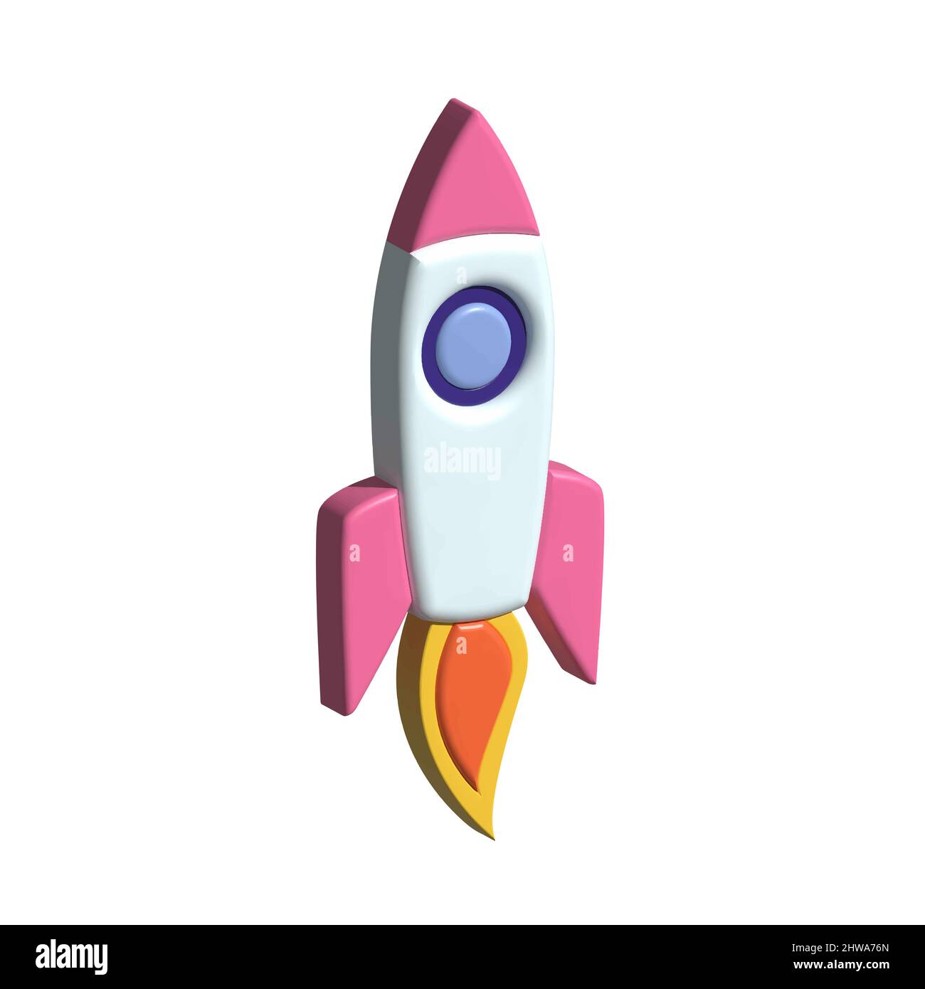 Rocket 3d. Spaceship 3d vector. Start up 3d Stock Vector Image & Art ...