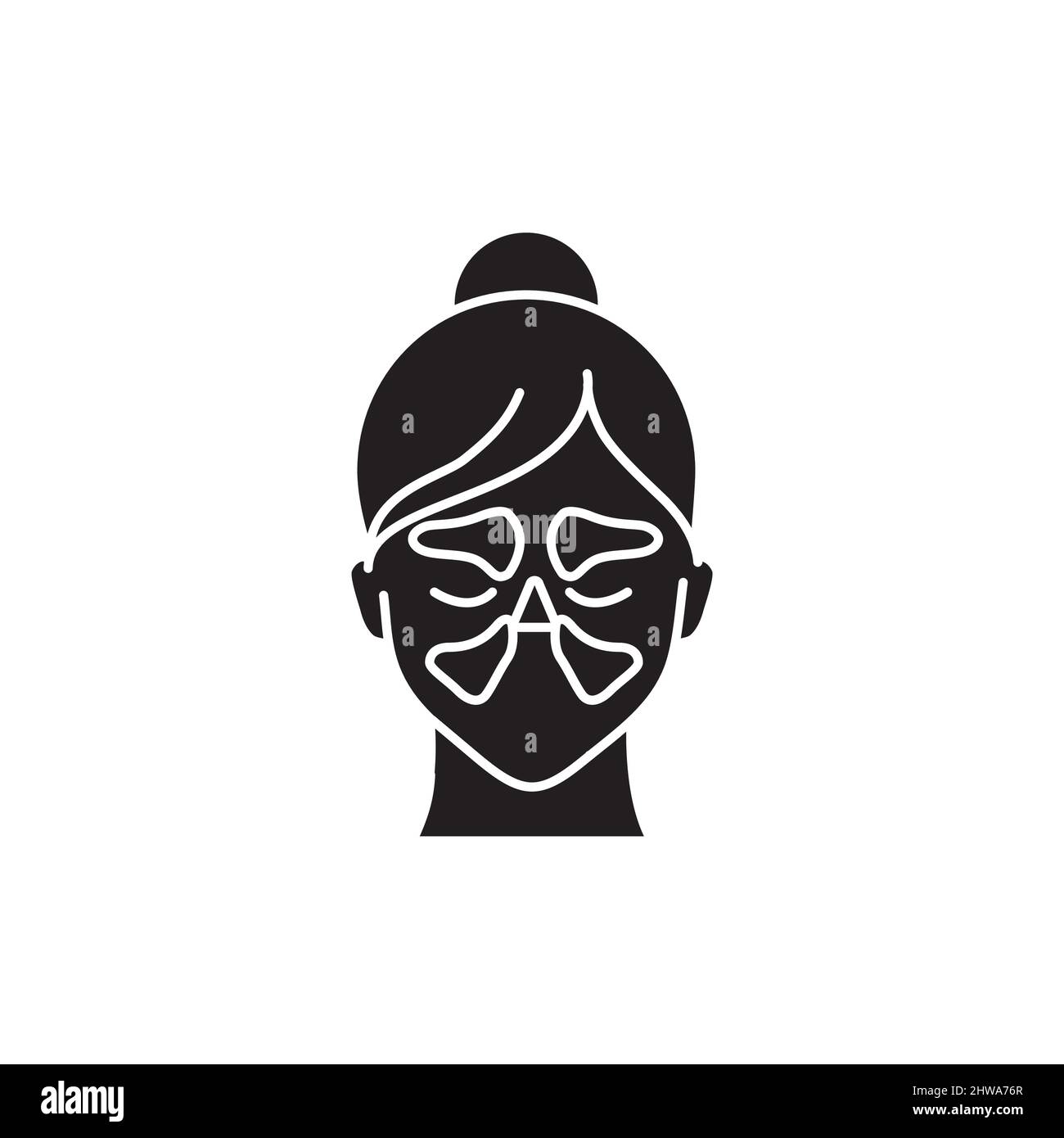 Sinus problems color line icon. Human diseases. Pictogram for web page ...