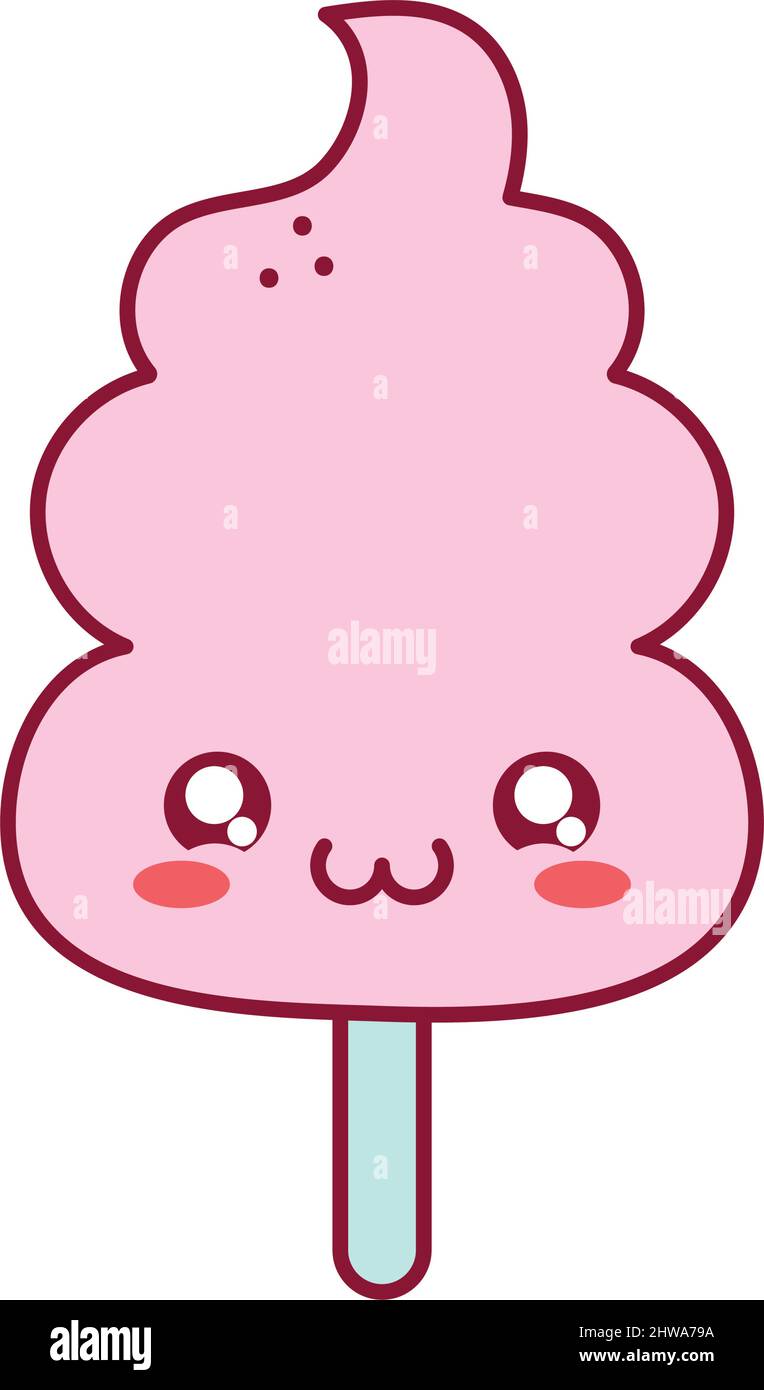 kawaii candy cotton Stock Vector Image & Art - Alamy