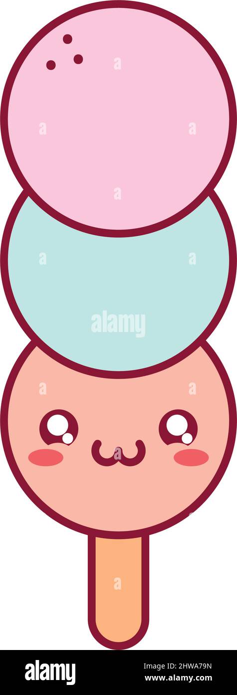 ice cream balls on stick Stock Vector Image & Art - Alamy