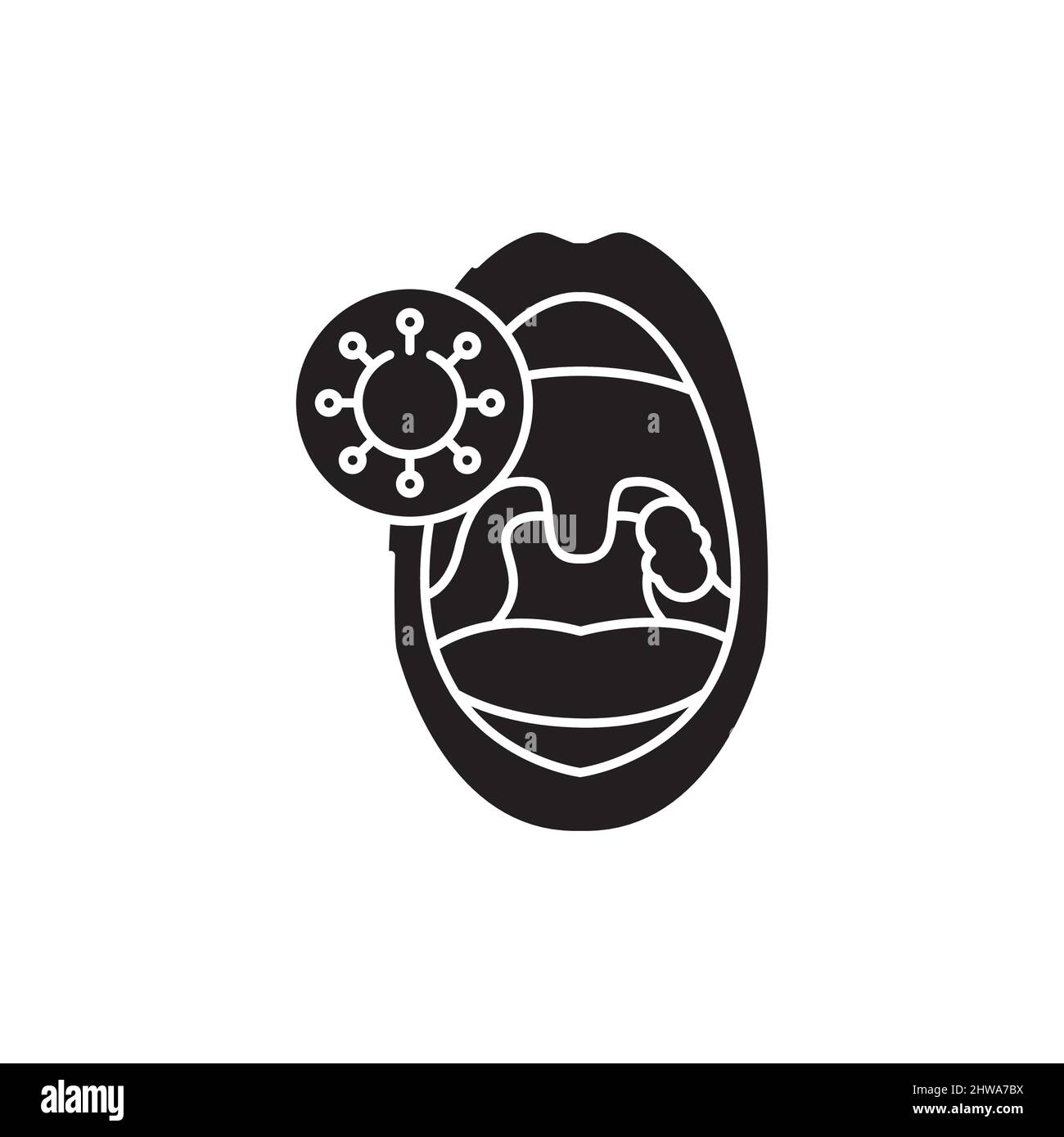 Cartoon mouth tonsils hi-res stock photography and images - Alamy