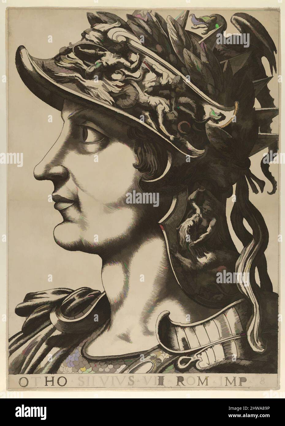 Art inspired by Plate 8: Otho in profile facing left, from 'The Twelve ...