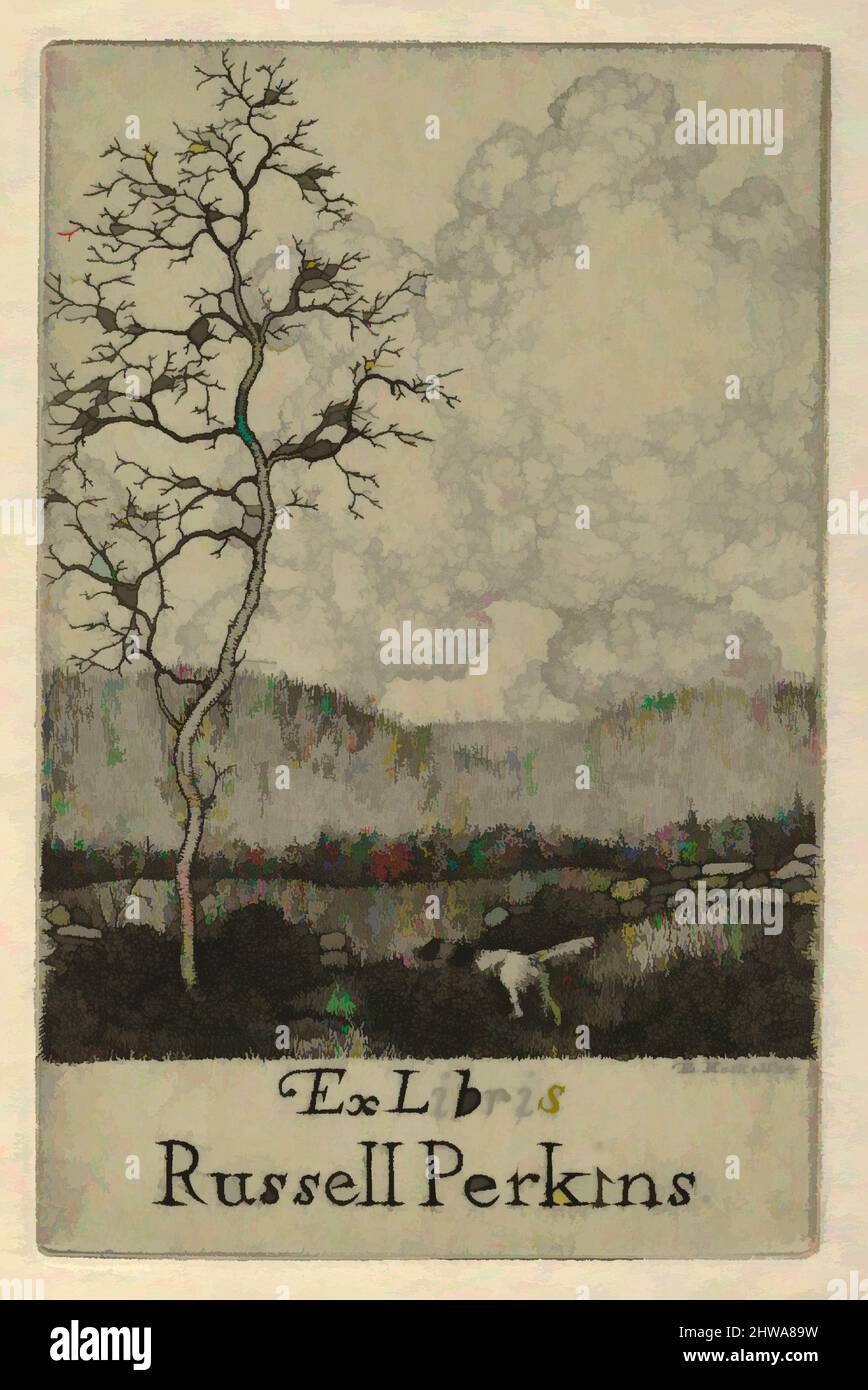Art inspired by Drawings and Prints, Print, Ex Libris Russell Perkins ...
