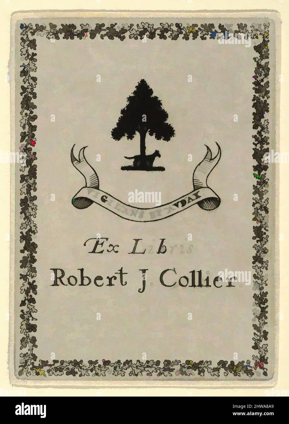 Art inspired by Drawings and Prints, Print, Ex Libris Robert J. Collier ...