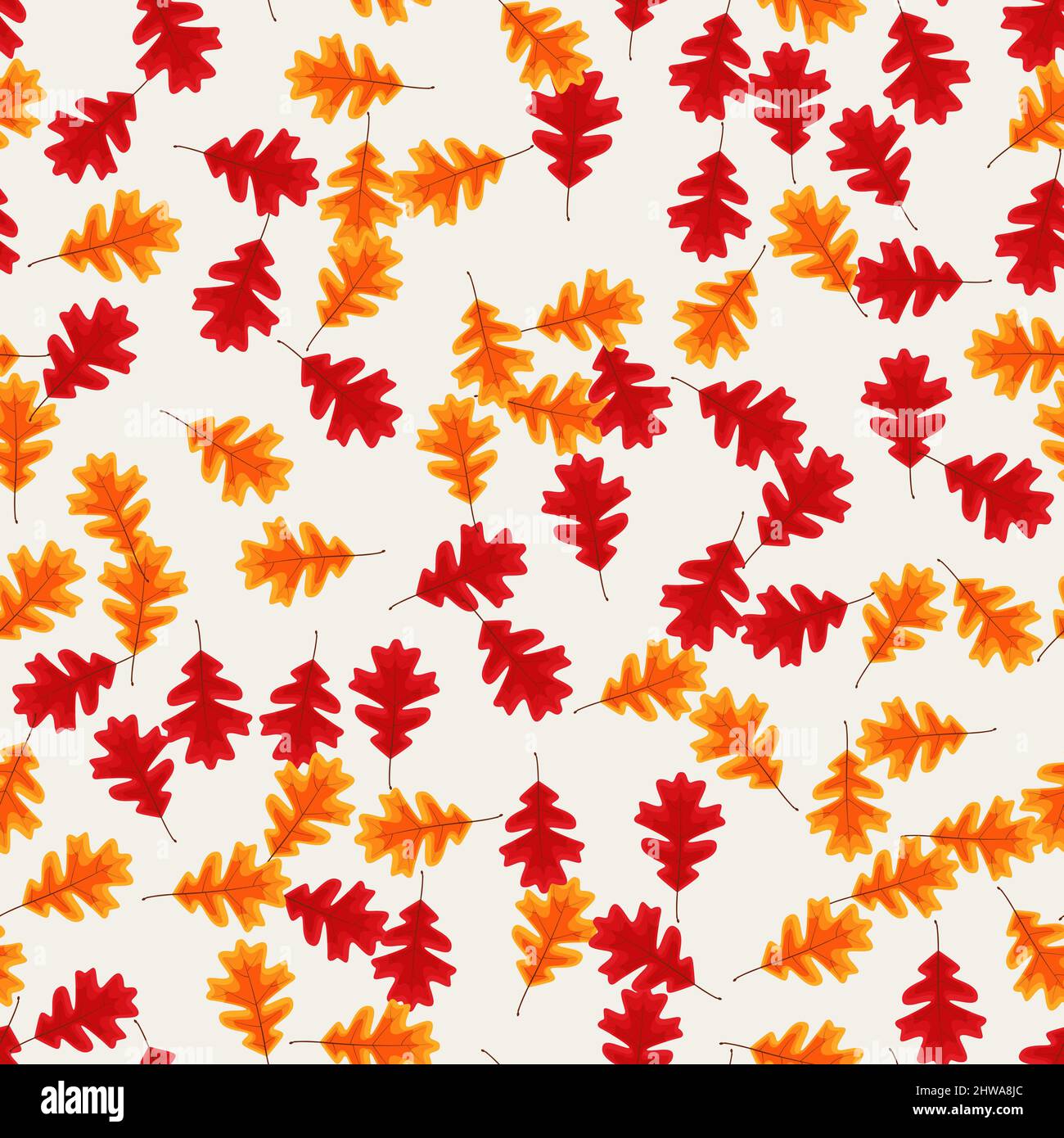 Autumn Falling Leaves Seamless Pattern Background. Illustration Stock ...
