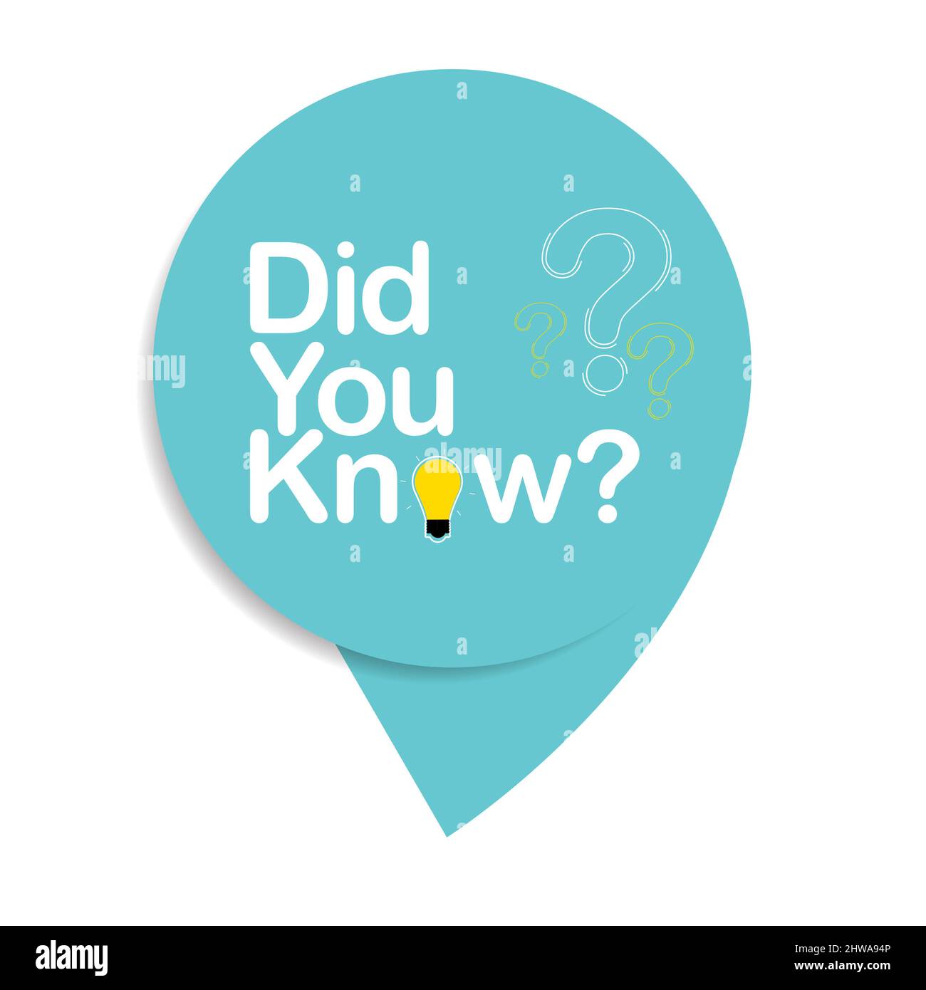 Did you know interesting fact background. Illustration Stock Photo - Alamy