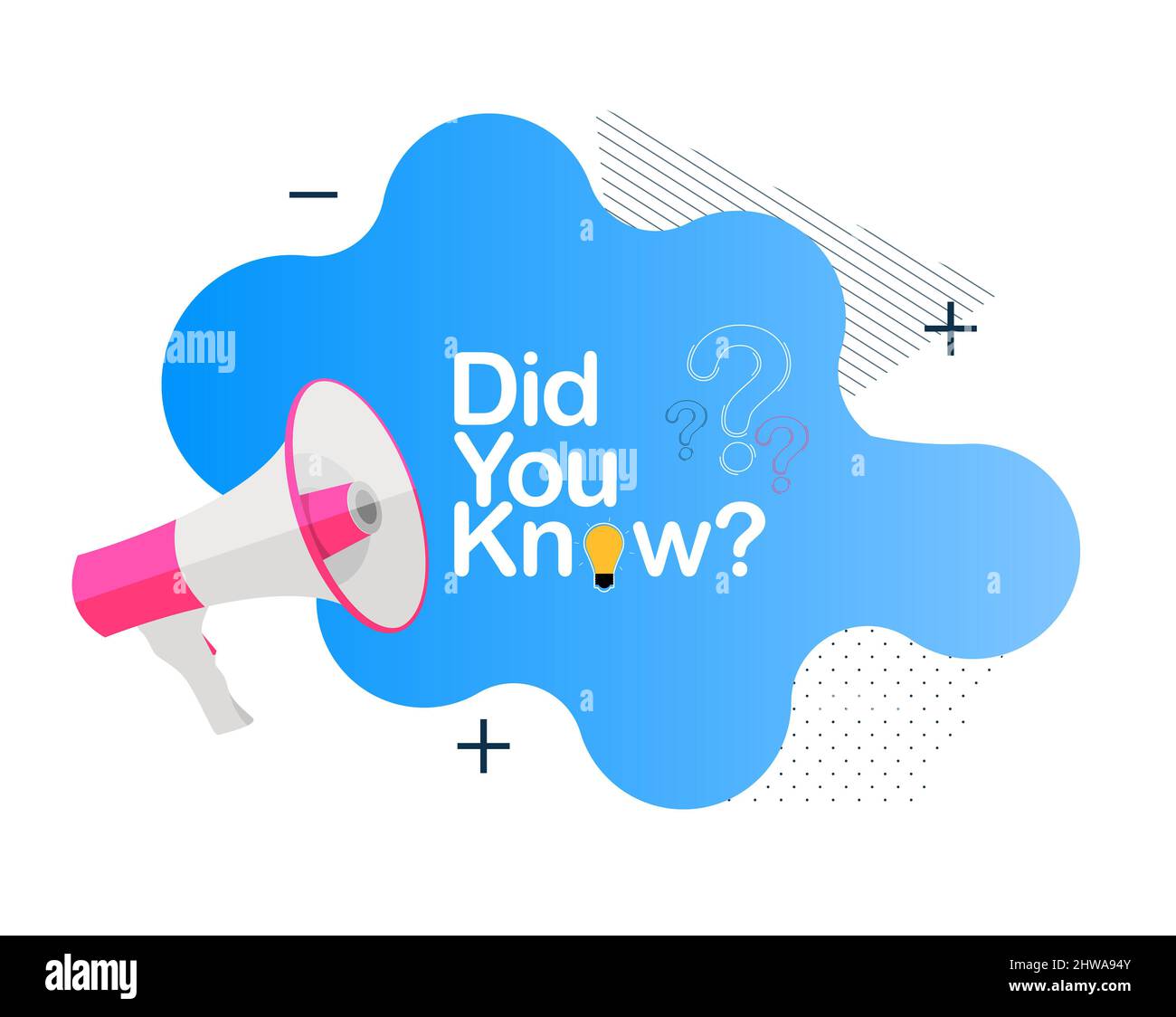 Did you know interesting fact background. Illustration Stock Photo - Alamy