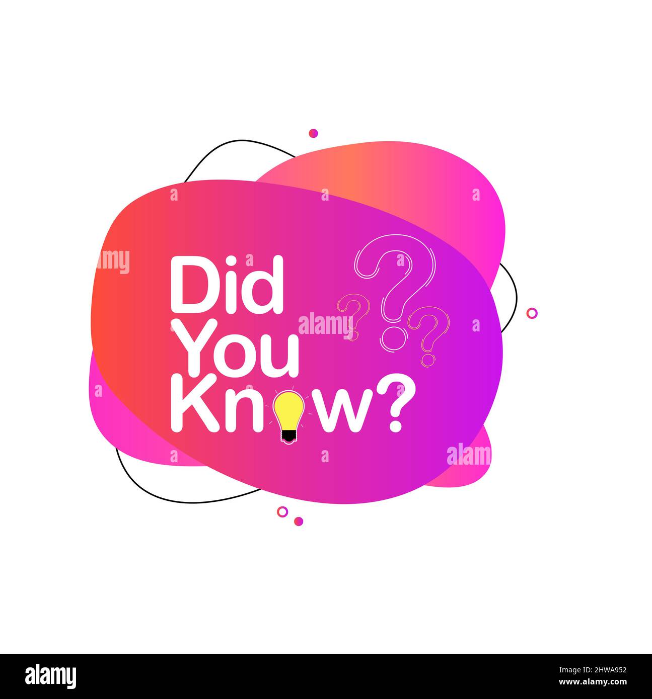 Did you know interesting fact background. Illustration Stock Photo - Alamy