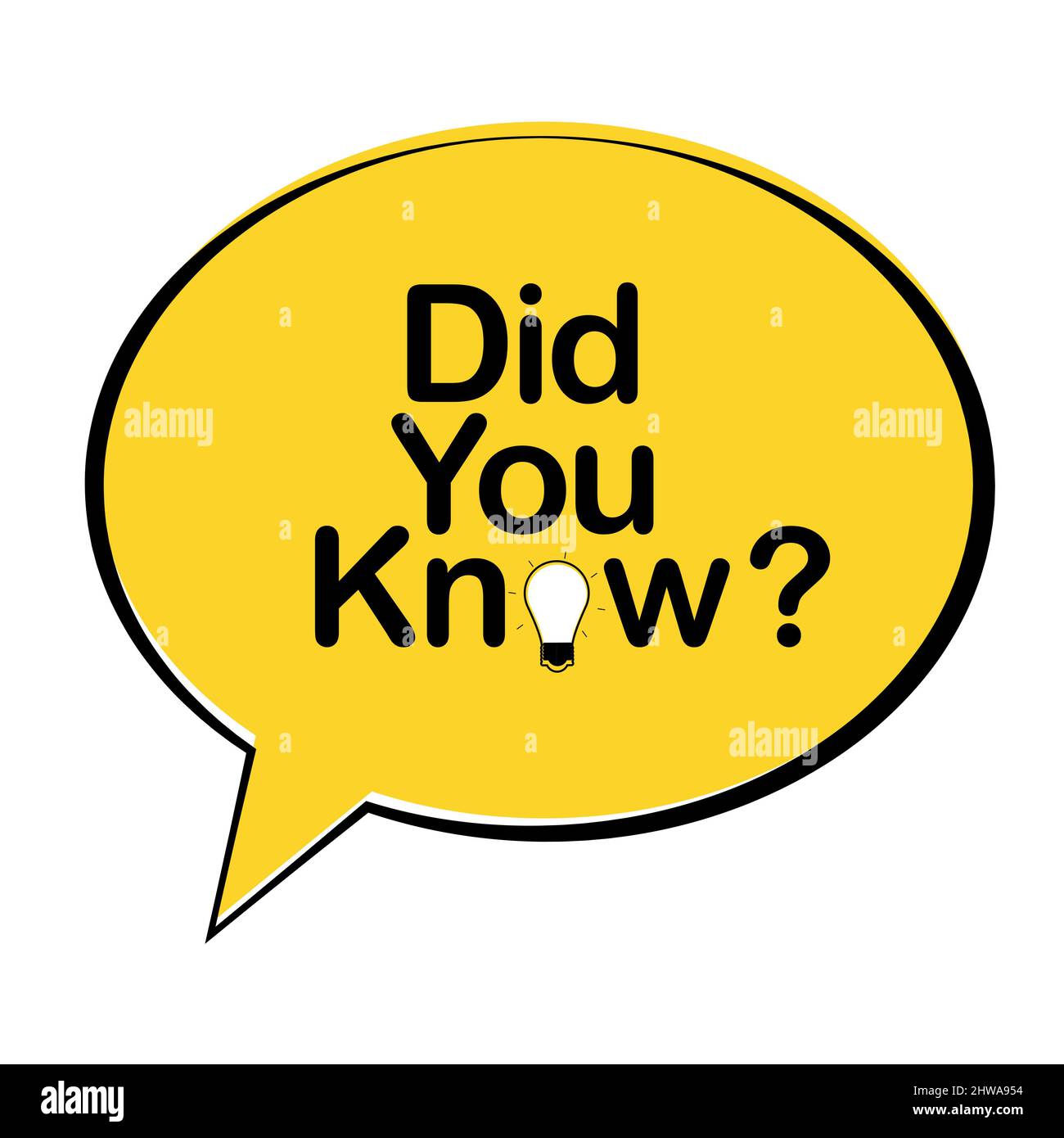 Did you know interesting fact background. Illustration Stock Photo - Alamy