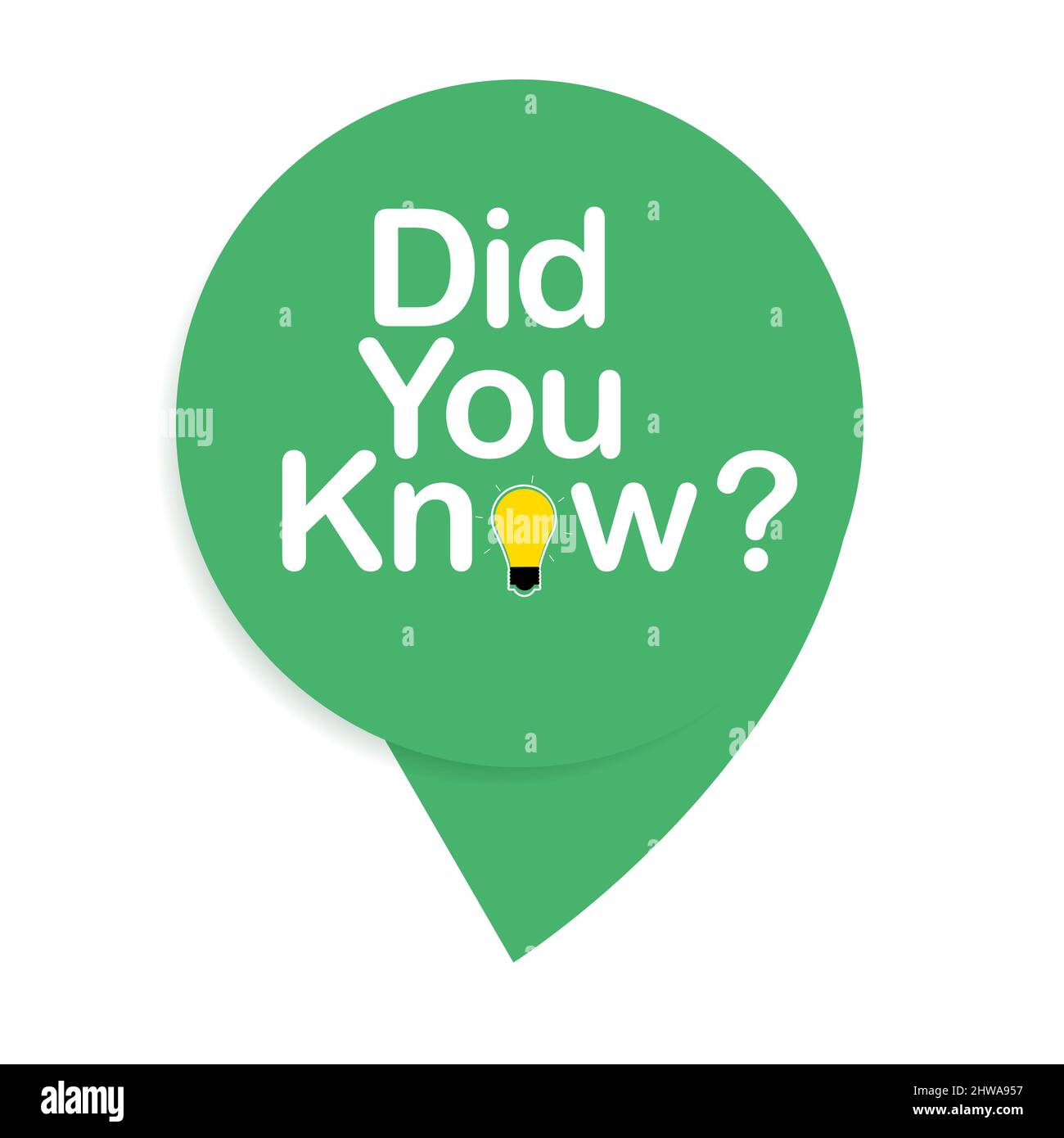 Did you know interesting fact background. Illustration Stock Photo - Alamy