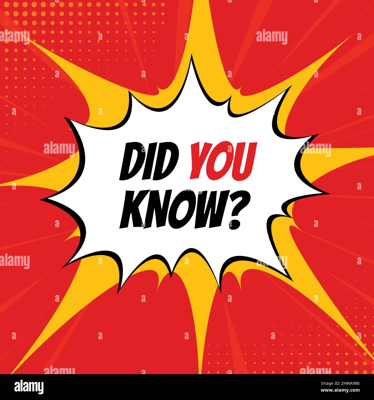 Did you know interesting fact background. Interesting Fact pop art ...