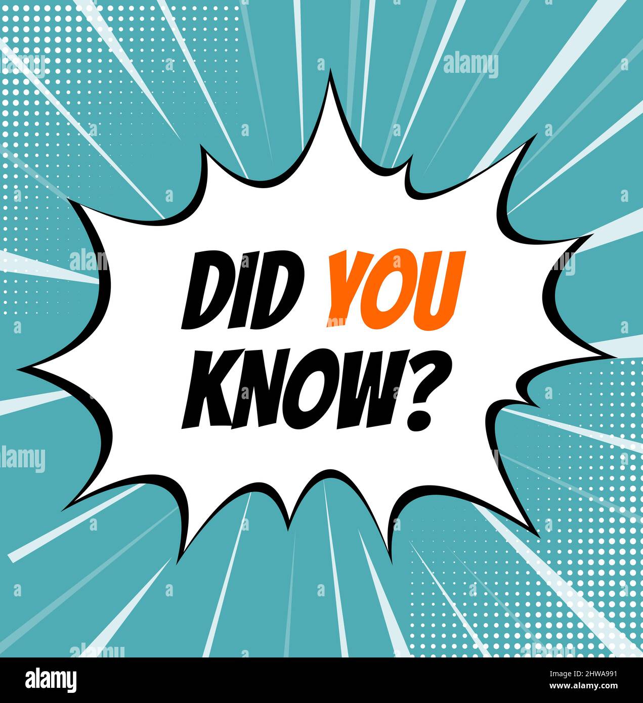 Did you know interesting fact background. Interesting Fact pop art ...