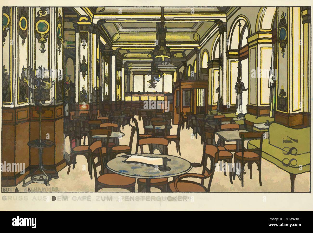 Cafe drawings hi-res stock photography and images - Alamy