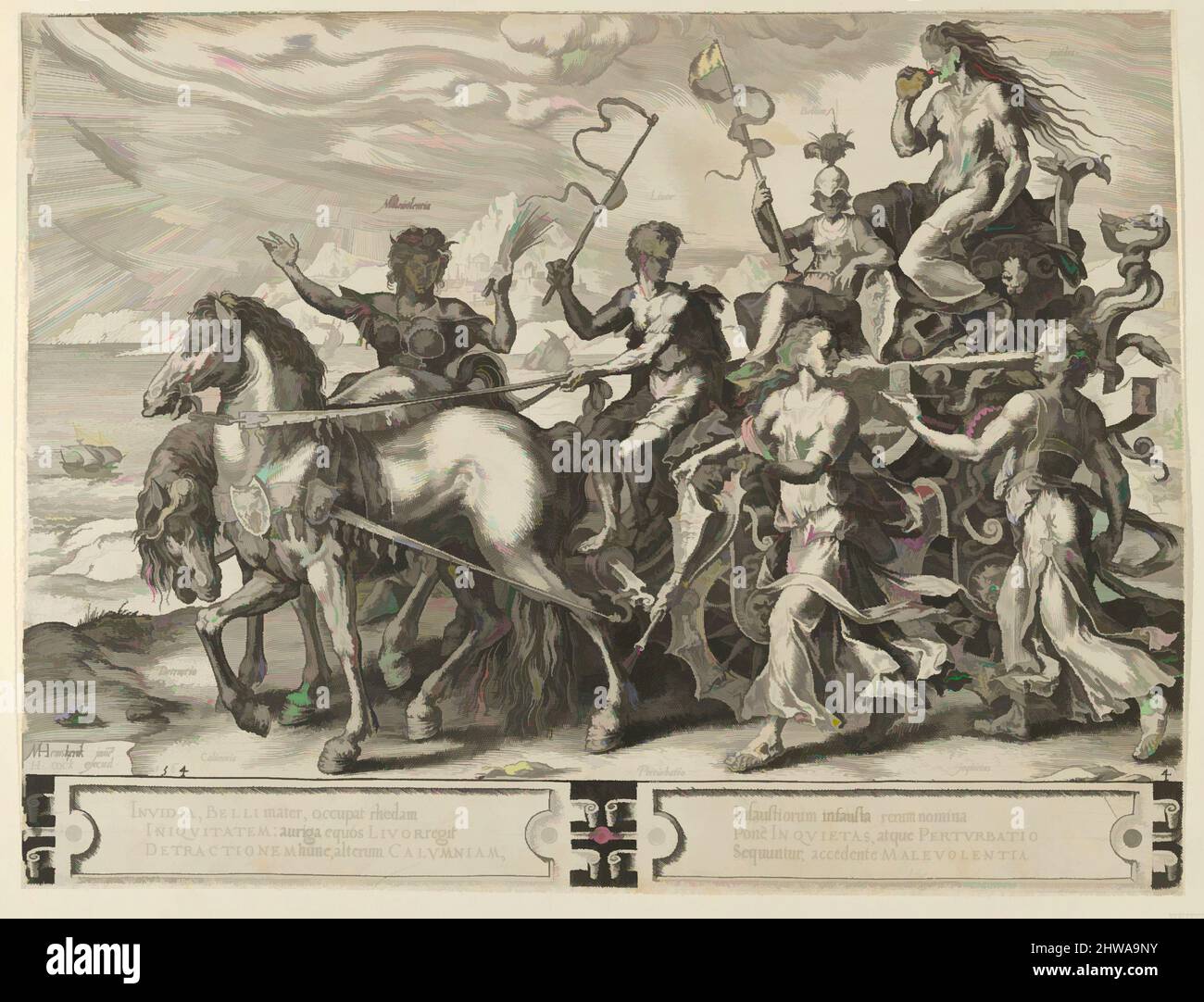 Art inspired by Drawings and Prints, Print, The Triumph of Envy, from ...