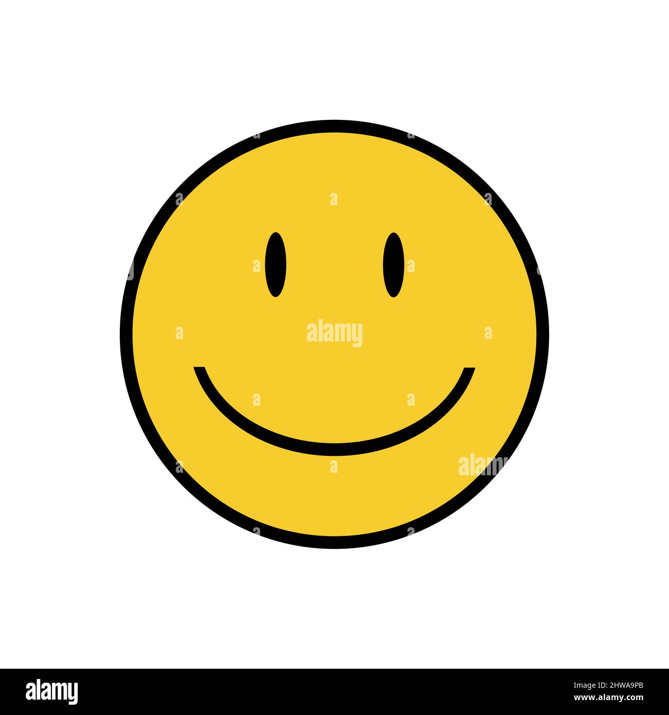 Drawing of a smiling face in cartoon style for printing. Vector ...
