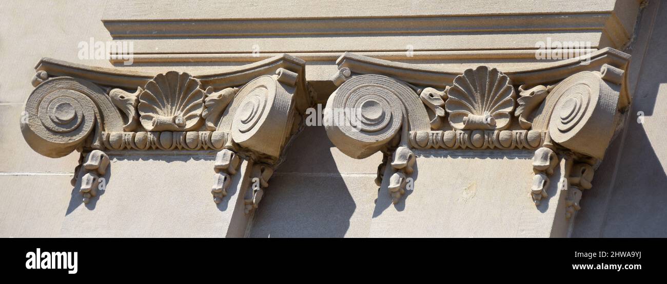 Embellishments, swirls, shells and columns illustrate the Beaux Arts ...