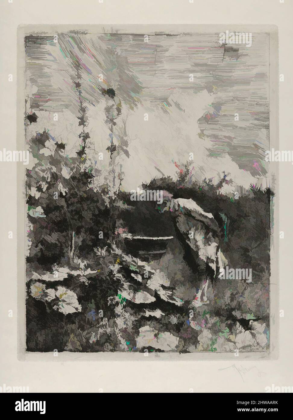 Art inspired by Drawings and Prints, Print, The botanist: a man in a ...