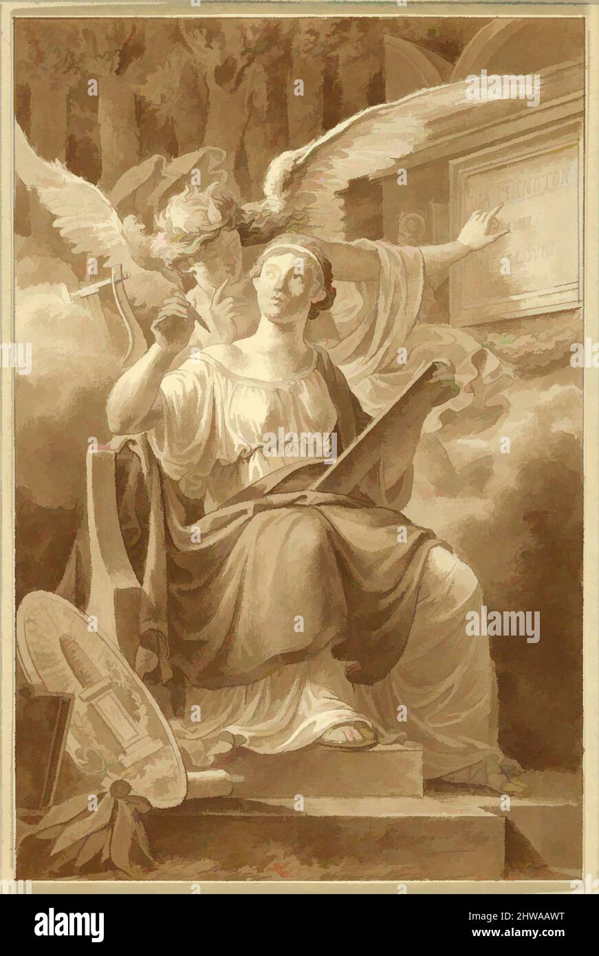 Art inspired by Drawings and Prints, Drawing, Allegory on the Death of ...