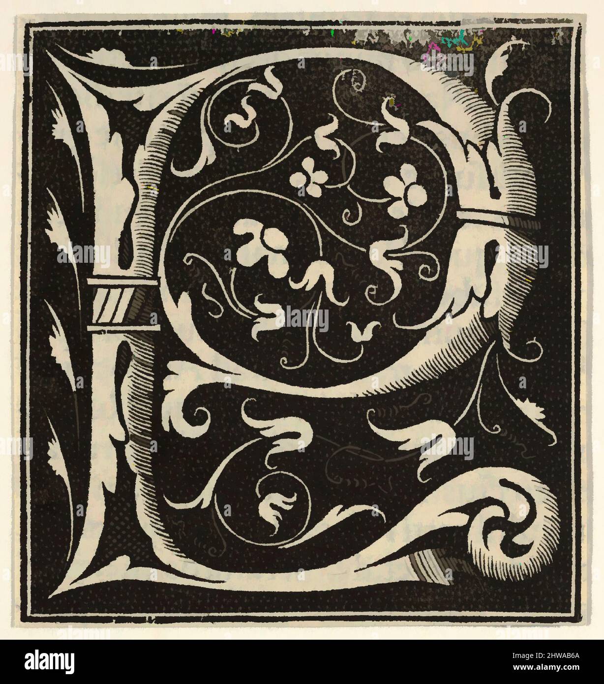 Art inspired by Drawings and Prints, Print, Initial letter published in ...