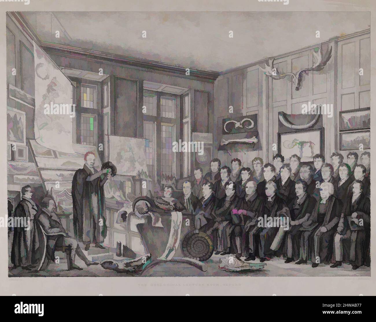 Art inspired by Drawings and Prints, Print, The Geological Lecture Room ...