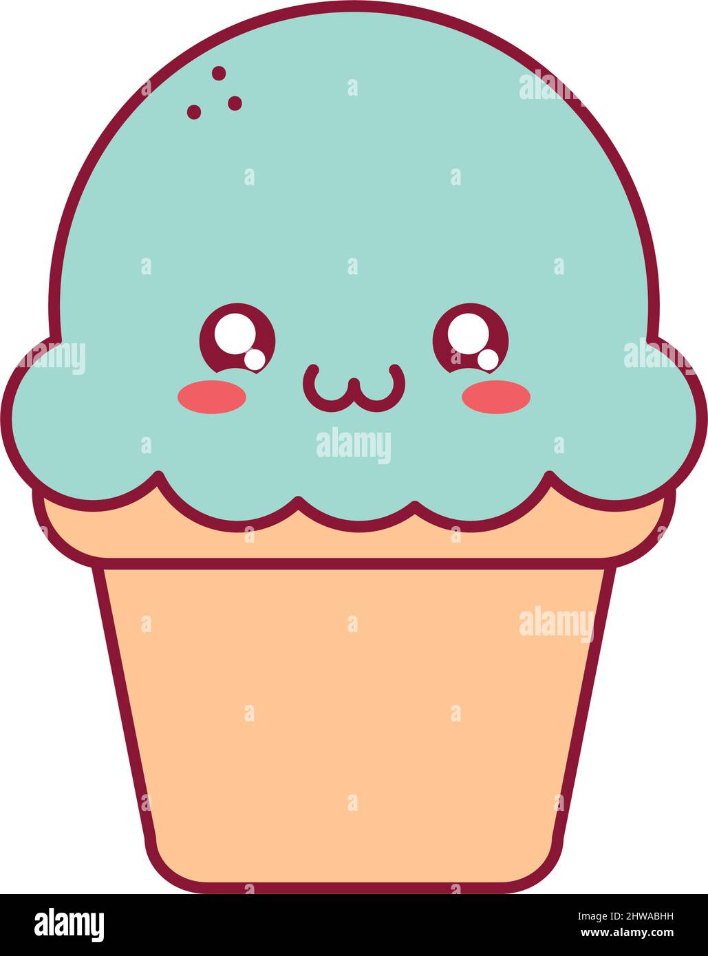 blue cupcake illustration Stock Vector Image & Art - Alamy