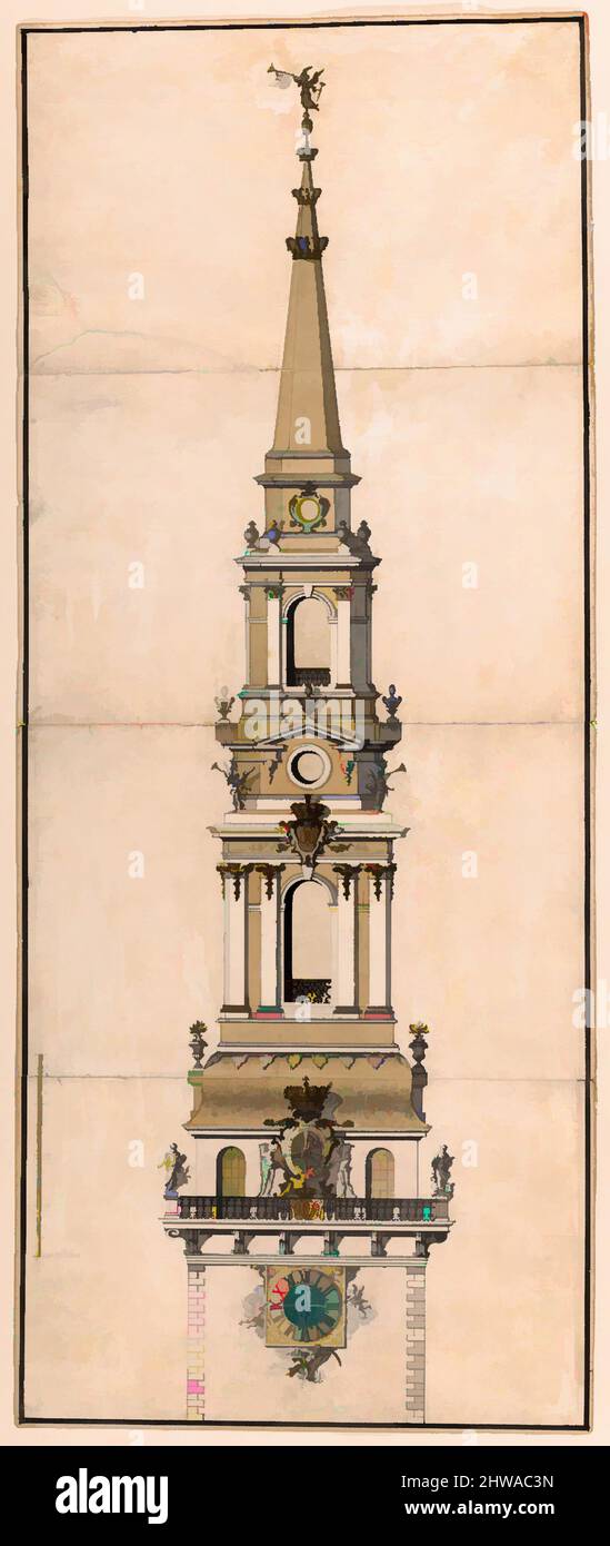 Art inspired by Drawings and Prints, Drawing, Design for the Spire of ...