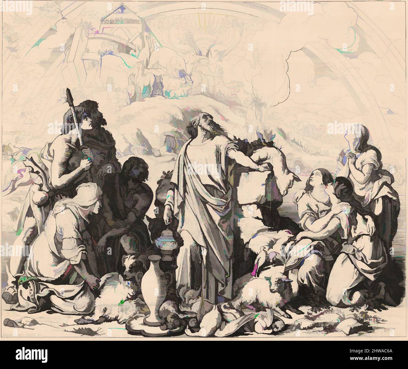Art inspired by Drawings and Prints, Print, Noah'sacrifice, from the ...