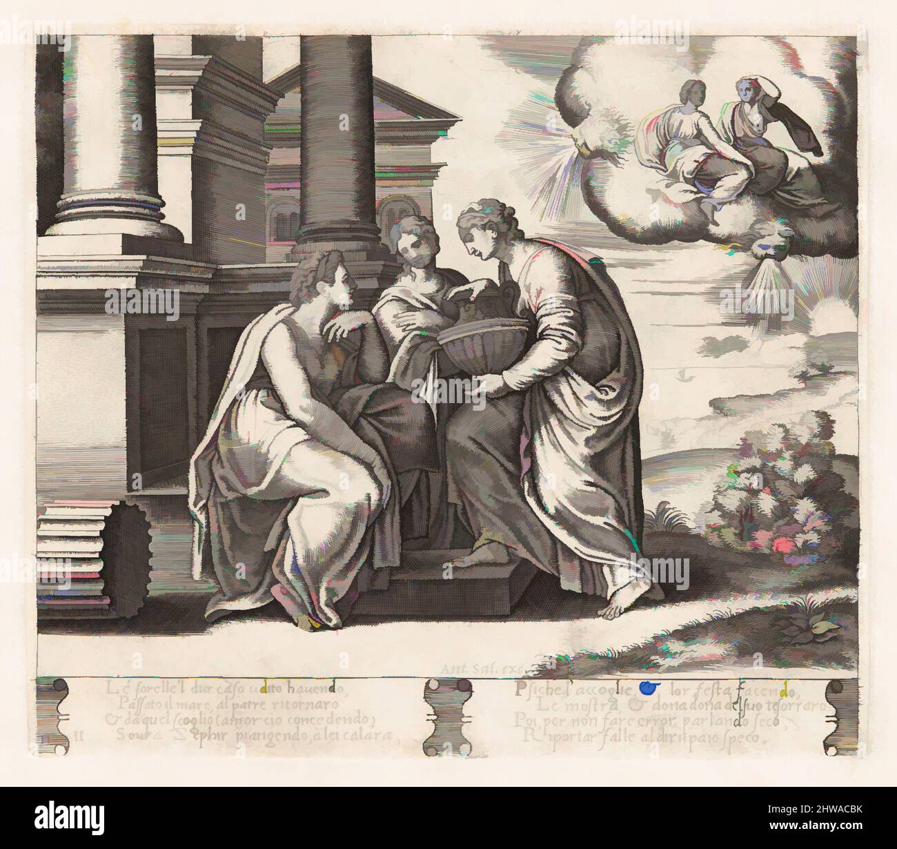 Art inspired by Drawings and Prints, Print, Plate 11: Psyche offering ...