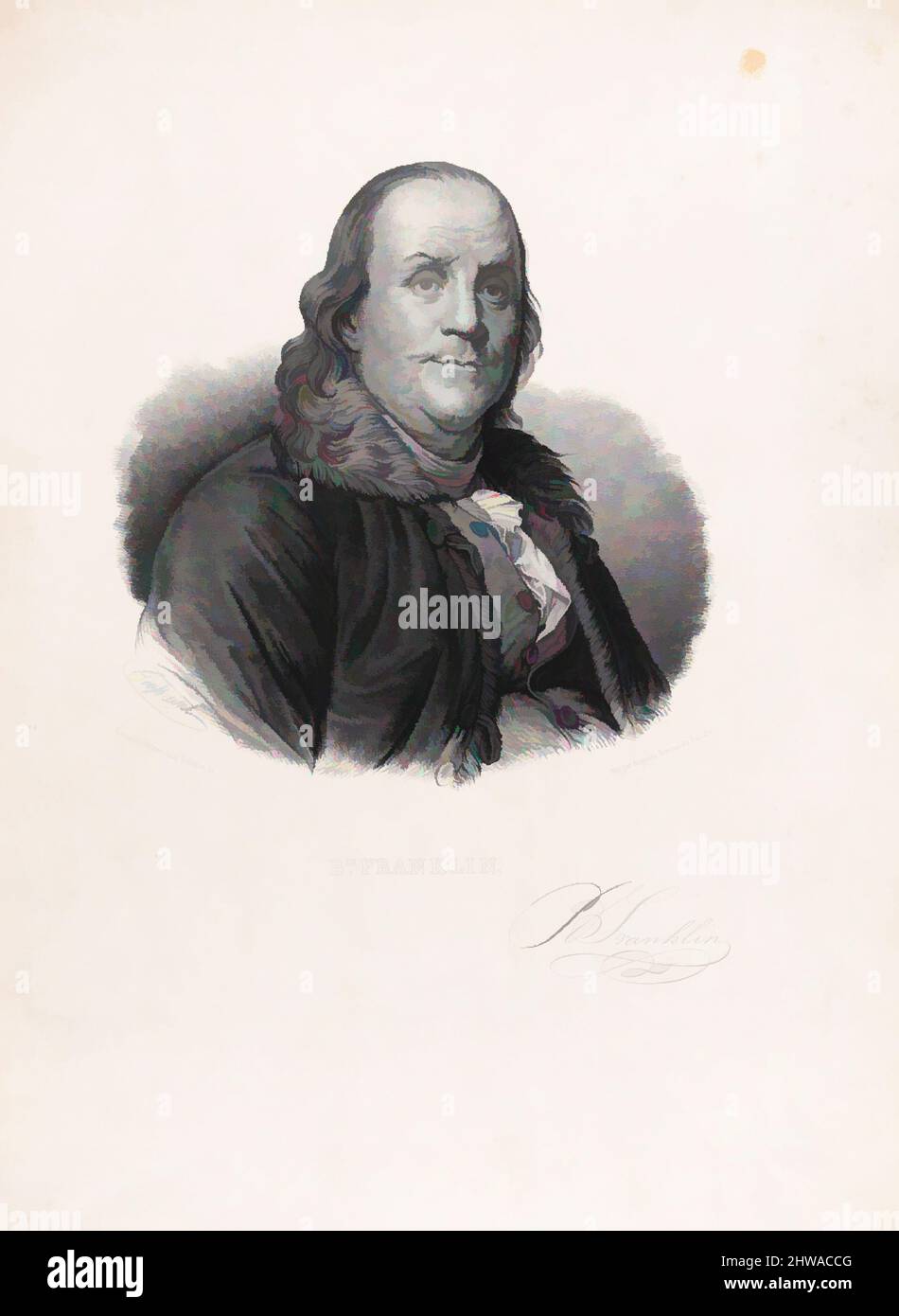 Art inspired by Portrait of Benjamin Franklin, After Joseph Siffred ...