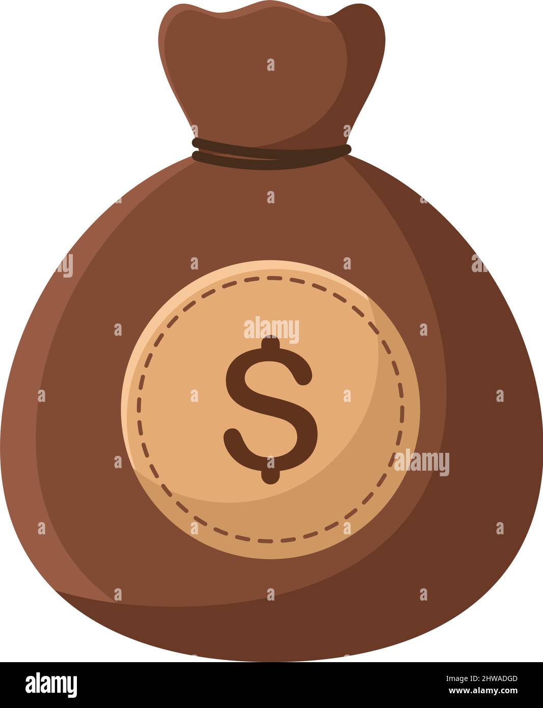 brown money bag Stock Vector Image & Art - Alamy