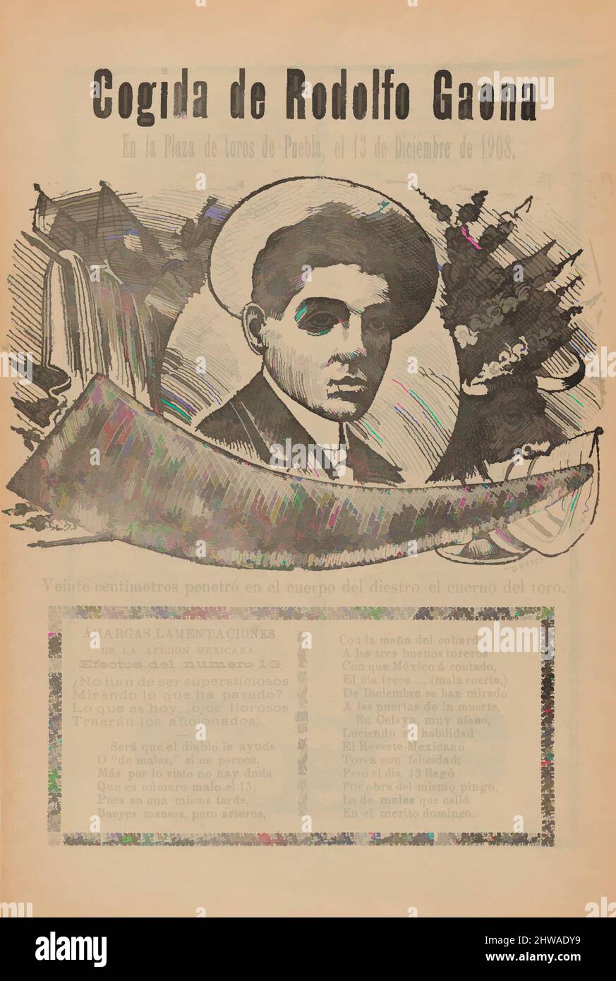 Art inspired by Broadsheet relating to a bullfight with the famous ...