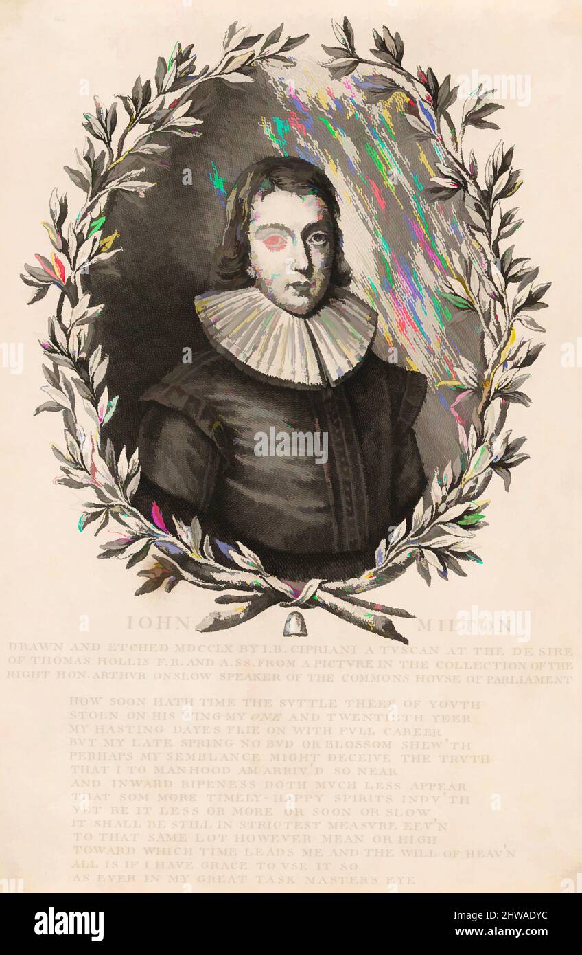 Art inspired by Drawings and Prints, Print, John Milton, Author, Sitter ...