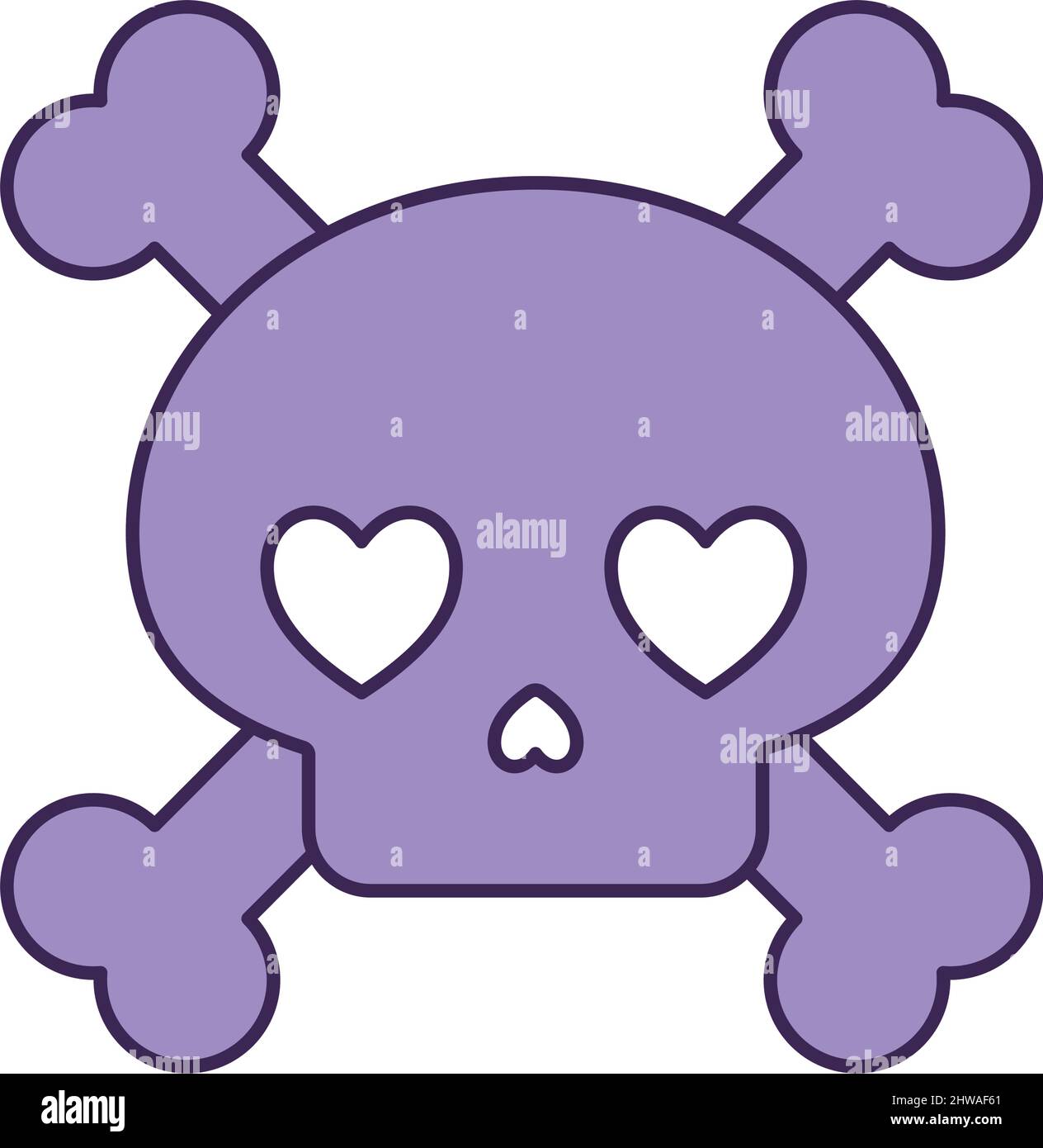 purple danger skull symbol Stock Vector Image & Art - Alamy