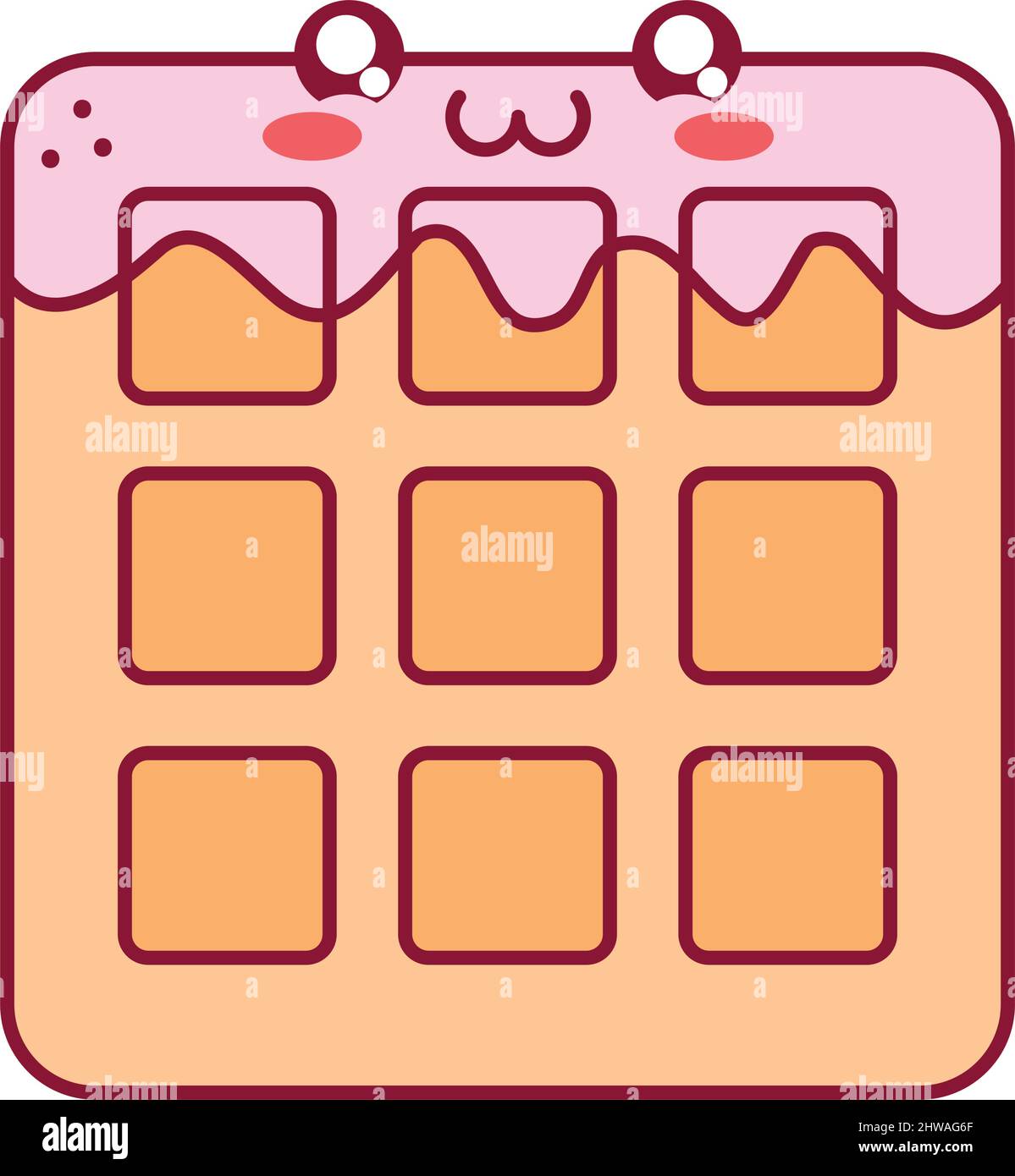 kawaii waffle design Stock Vector Image & Art - Alamy