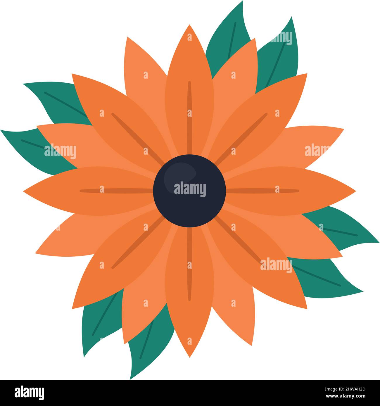 orange flower design Stock Vector Image & Art - Alamy