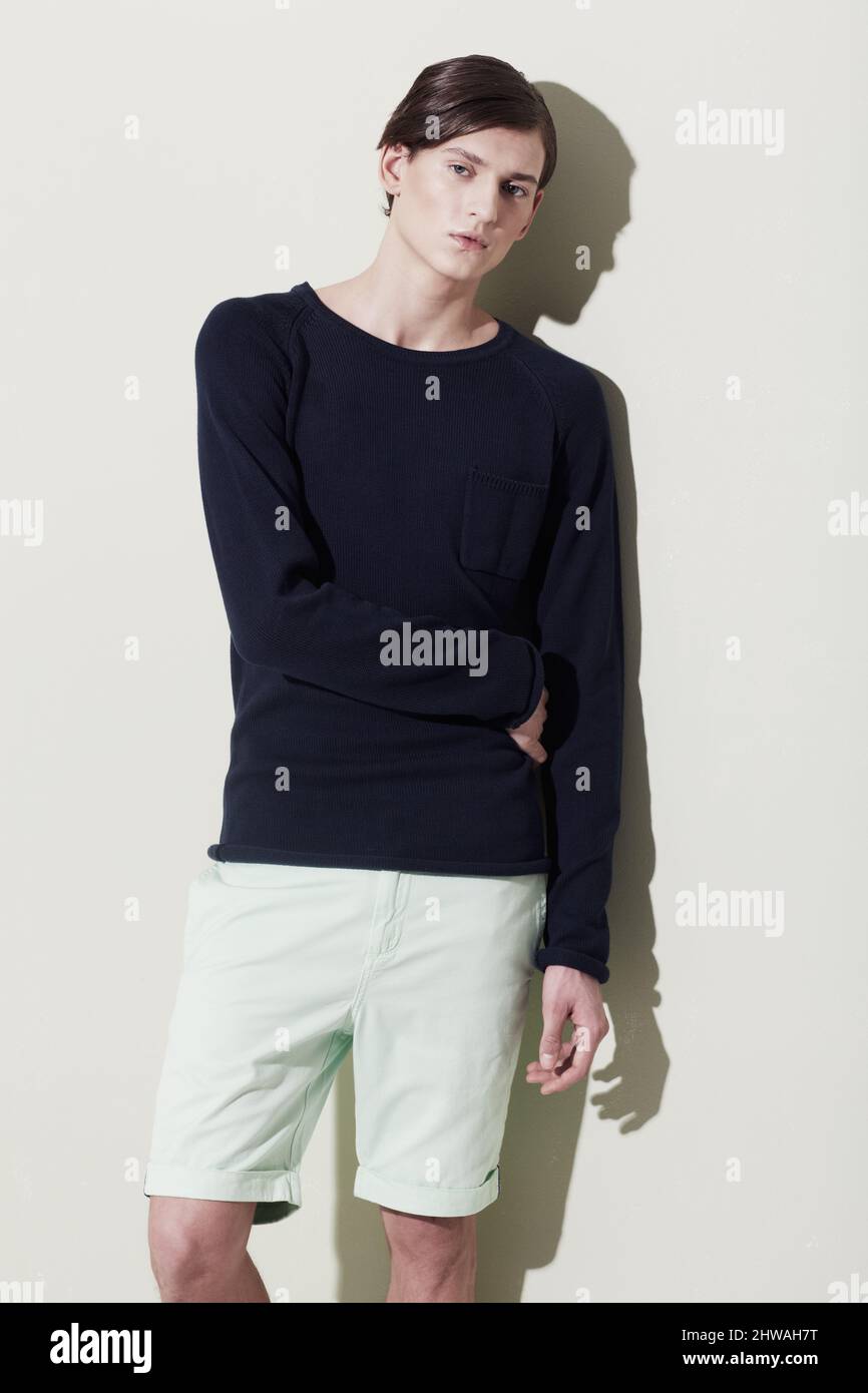 He can pull off any fashion style. A handsome young man with elegant ...