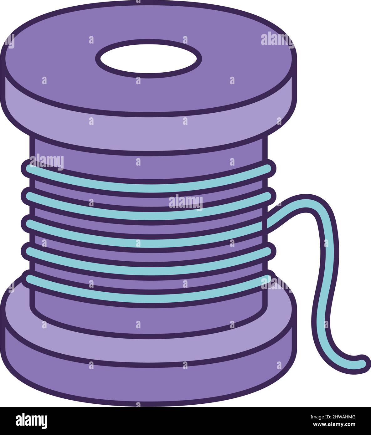 purple spool of thread Stock Vector Image & Art - Alamy
