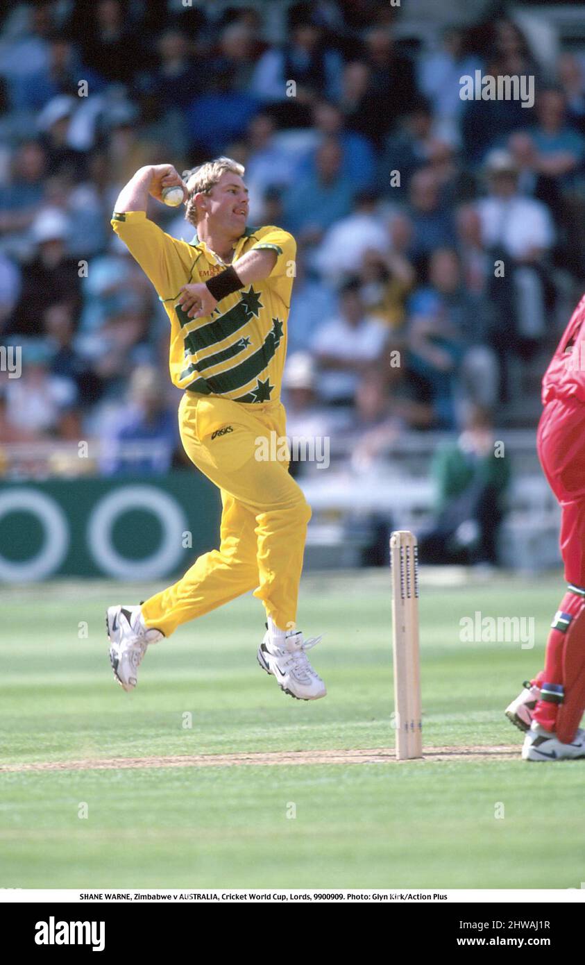 SHANE WARNE, Zimbabwe v AUSTRALIA, Cricket World Cup, Lords, 990909 ...