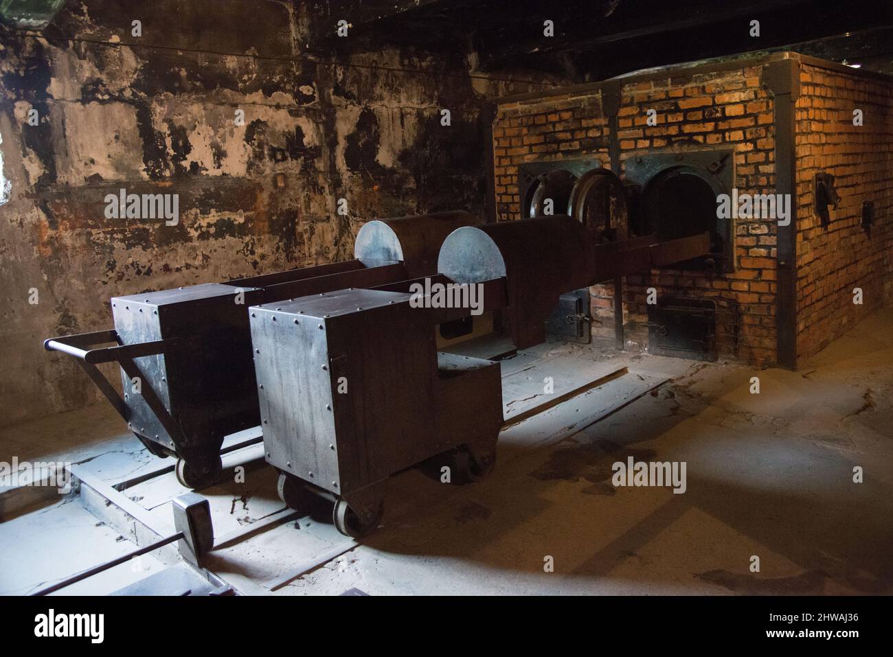 Old crematorium of Auschwitz Birkenau during World War II Stock Photo ...