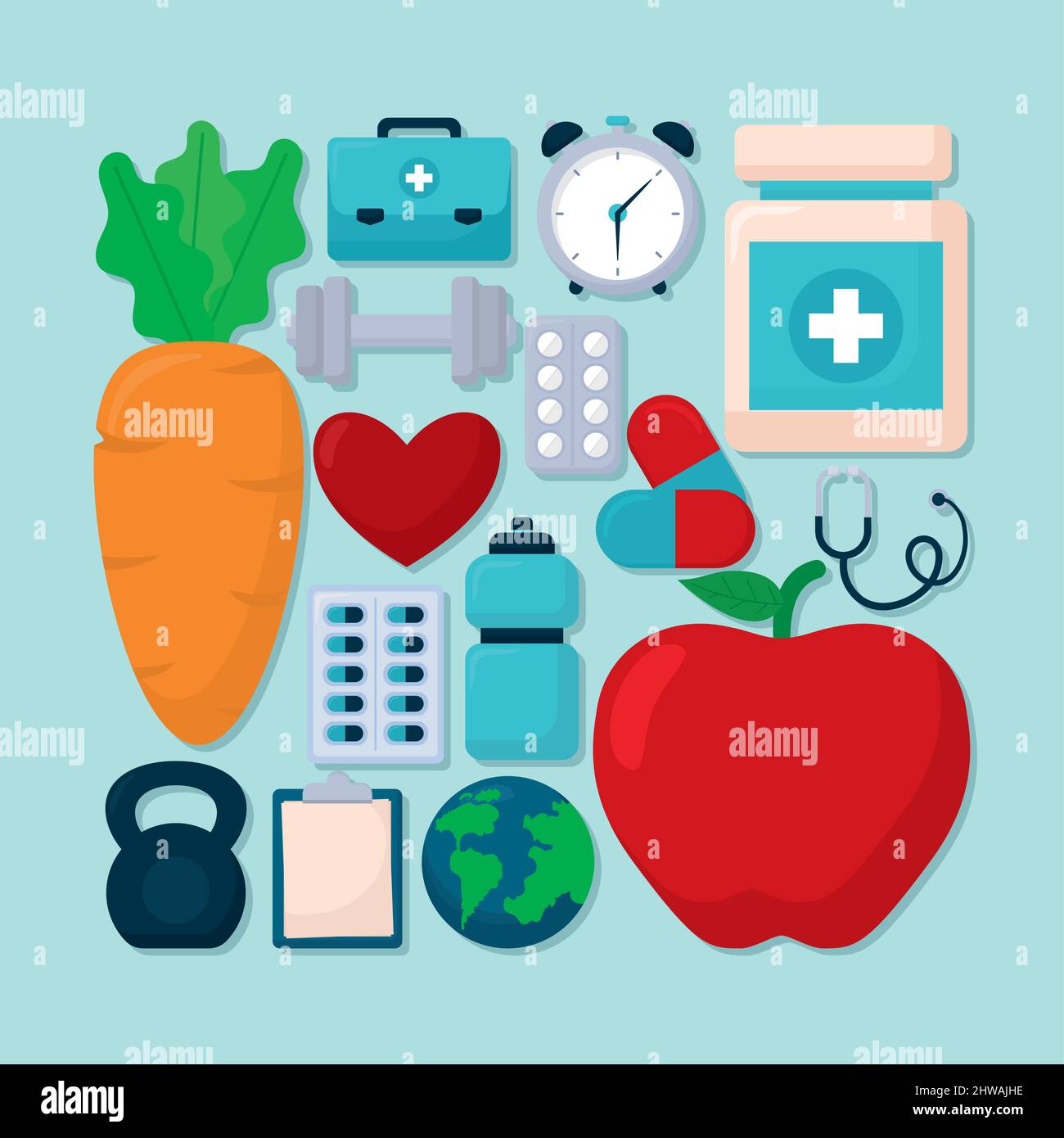 world health day items Stock Vector Image & Art - Alamy